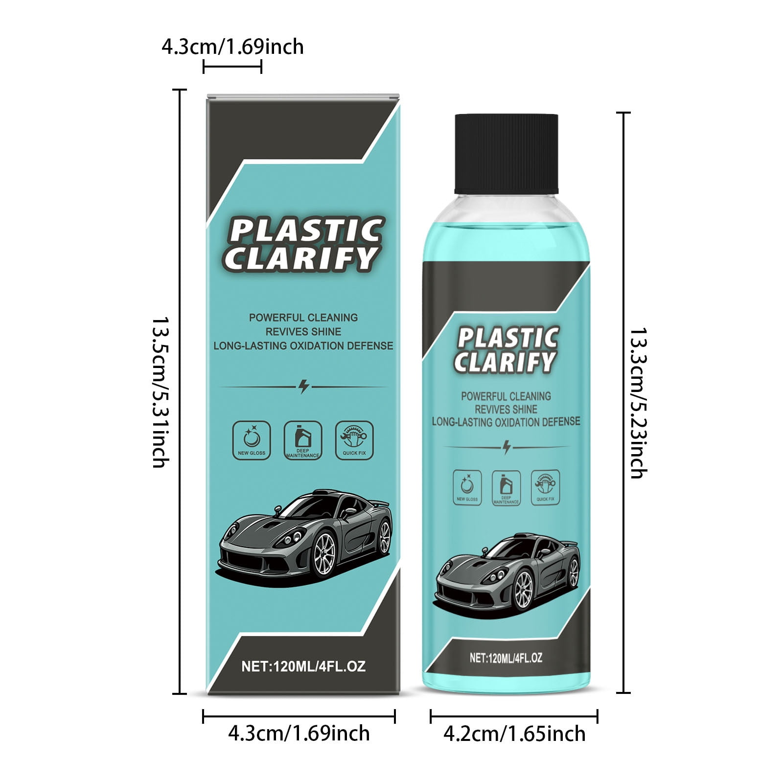 Arestory 120ML Plastic Clarify for Cars, Waterless Spray Wax, Car ...