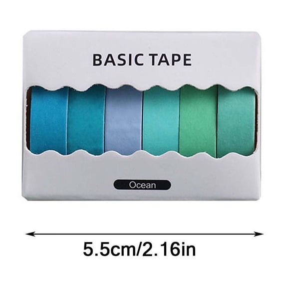 Arestory 6-Pack Colored Masking Tape of Colorful Craft Tape – Vibrant ...