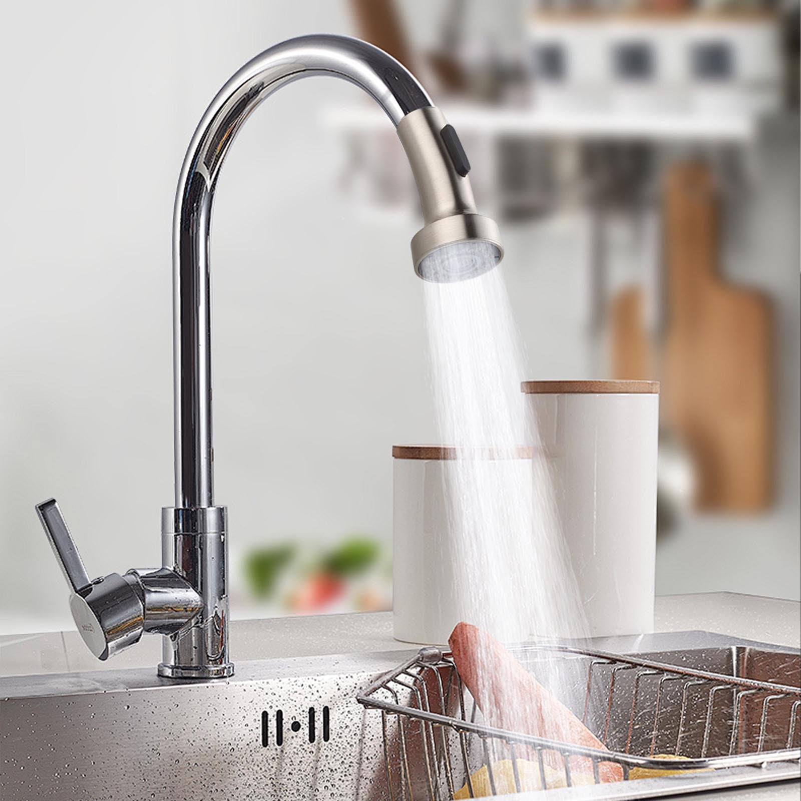 Arestory Bathroom Faucets with Pull Out Sprayer Bathroom Sink Faucet ...