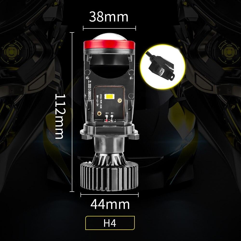 Arestory H4 Bulbs-30,000LM Extremely Bright 6000K White Hi-Lo Beam Function with Clear Cut Off ...