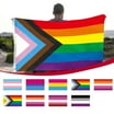 Anley Rainbow String LGBT Flags 32pcs - 4 Mixed Flag Banners with Pansexuality, Bisexuality ...
