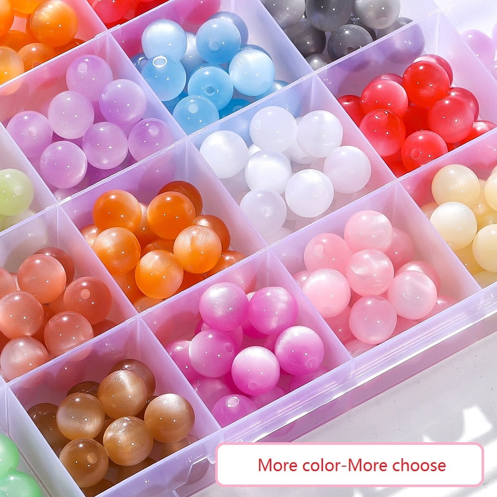 Arestory Pearls for Bracelets 8mm Colorful Beads for Jewelry Making ...