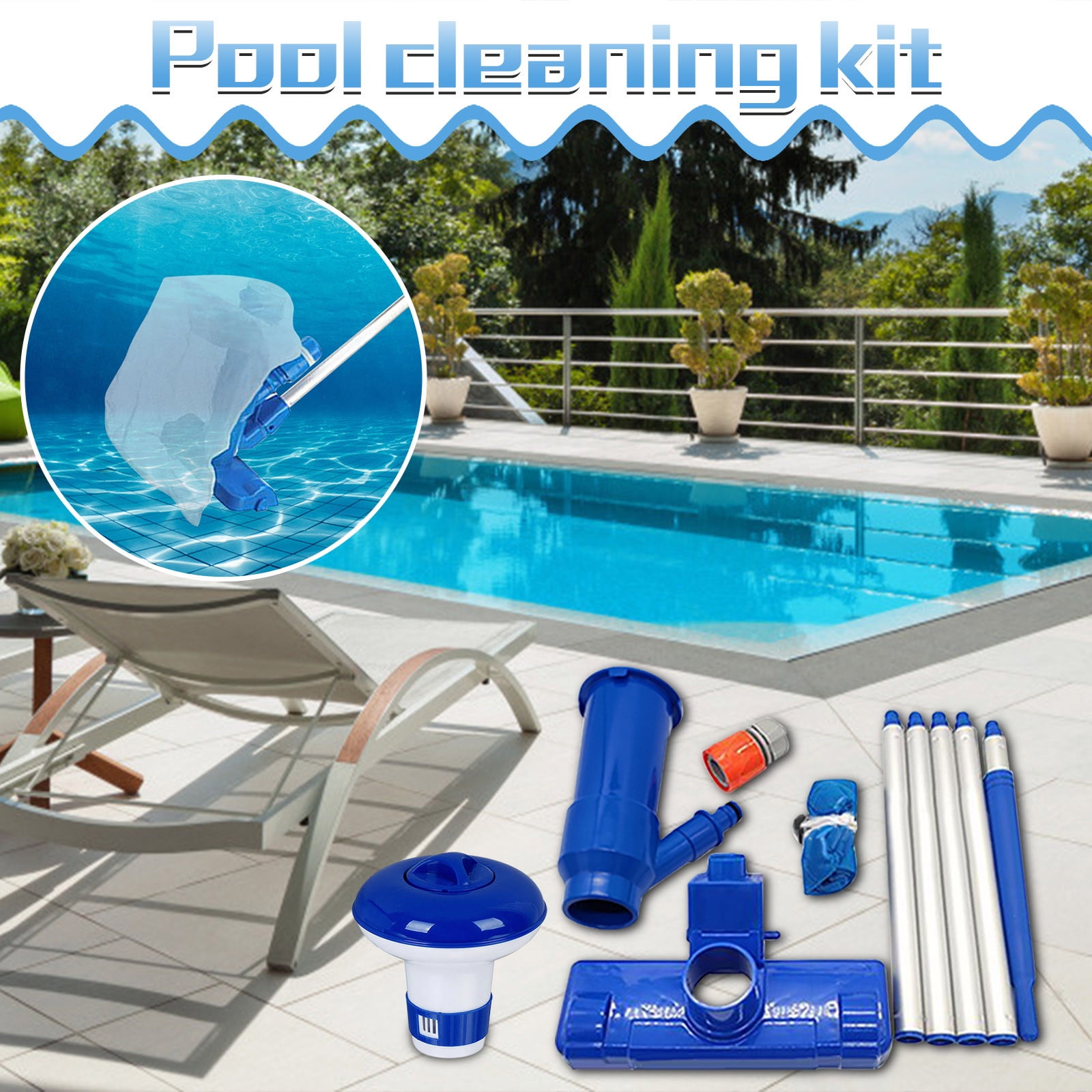 Arestory,Portable Pool Vacuum, Pool Spa Jet Vacuum Cleaner with 5 ...