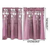 Arestory Short Curtains Gray Half Window Curtains for Bedroom, Privacy ...