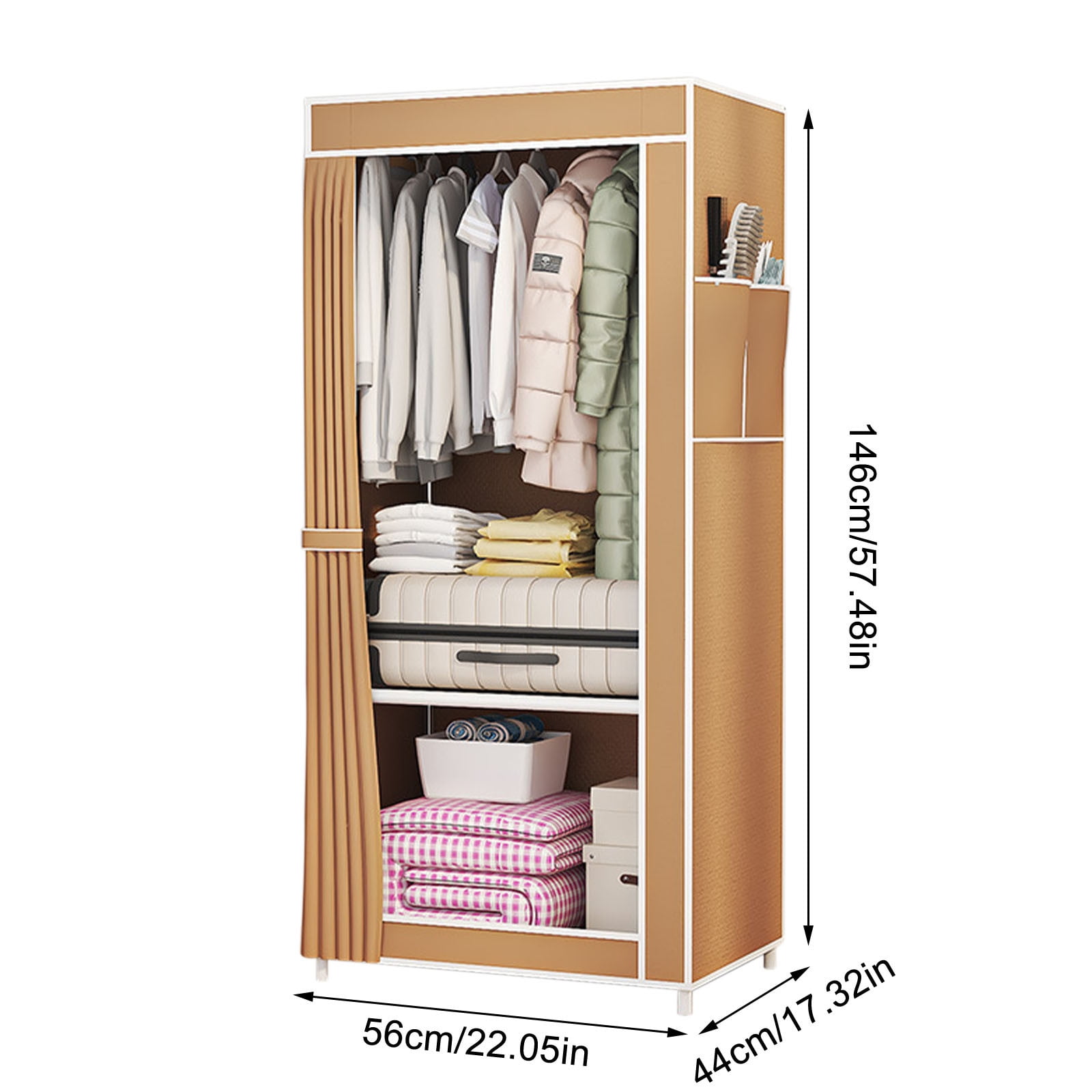 Arestory Wardrobe Closet,Portable Closet for Bedroom Steel Pipe Strong ...