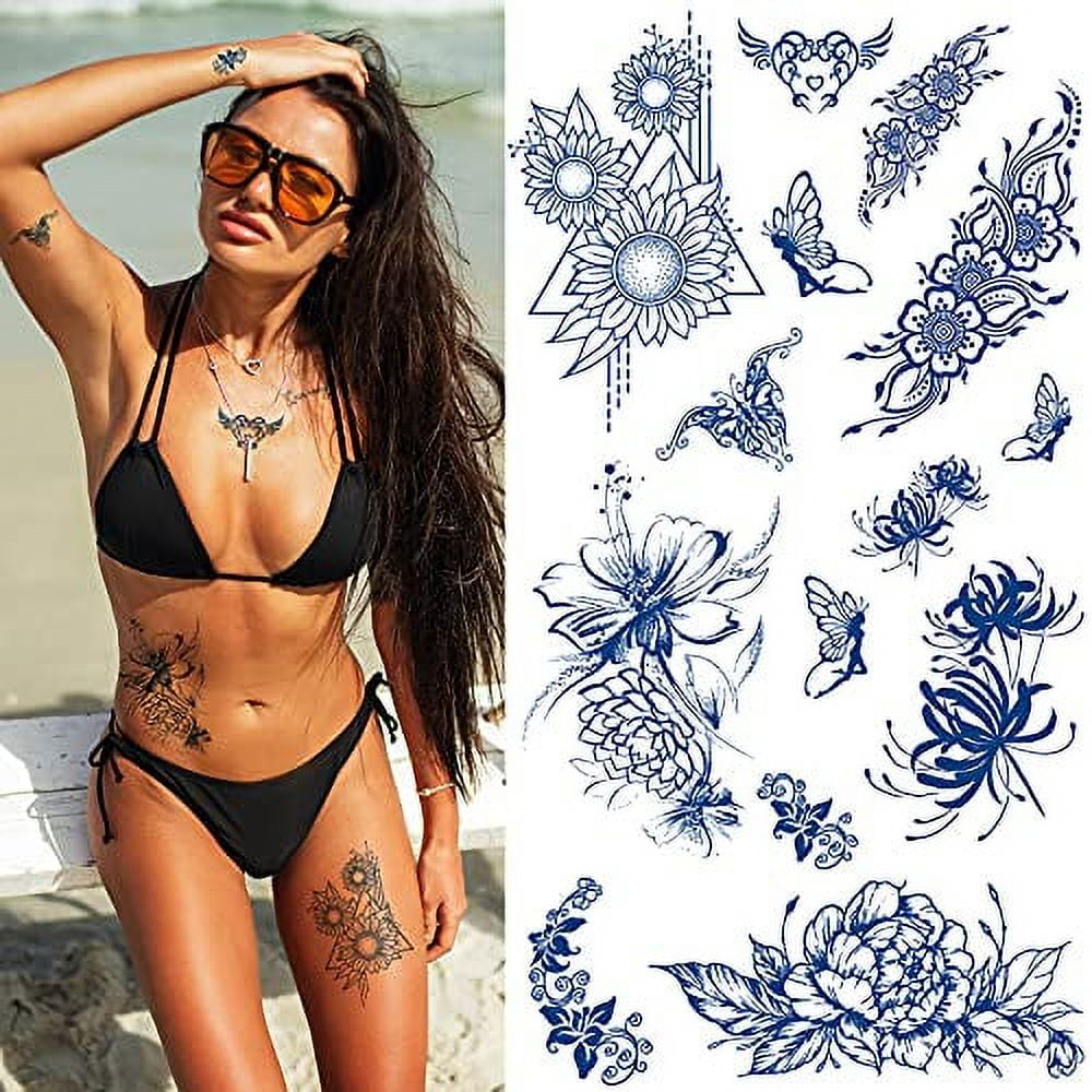 Aresvns Semi Permanent Tattoos For Women And Girls Realistic Temporary
