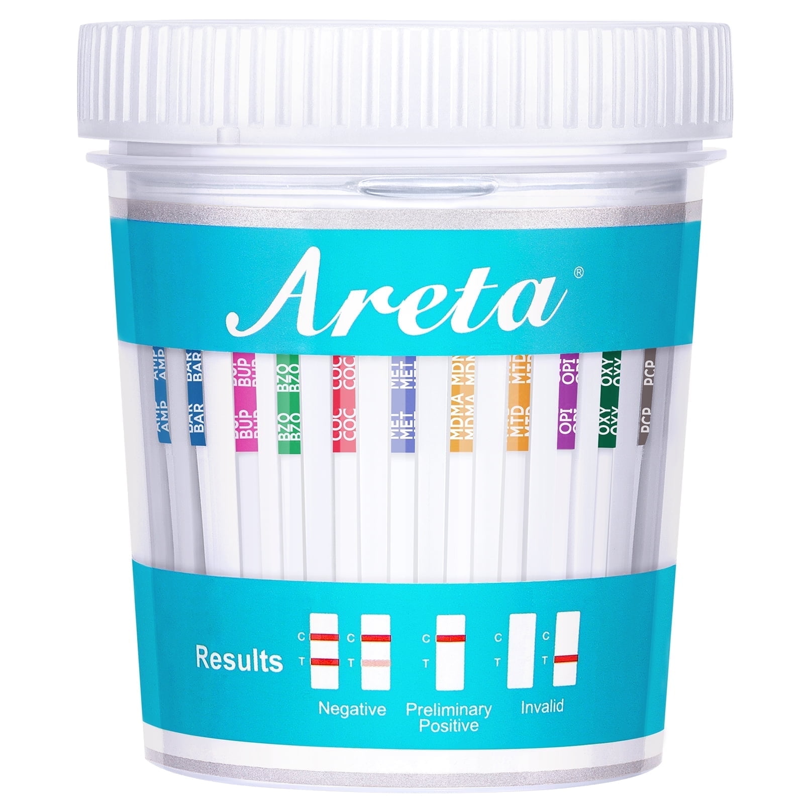 Areta 14 Panel Disposable Urine Drug Test Kit for Marijuana, Opiates ...