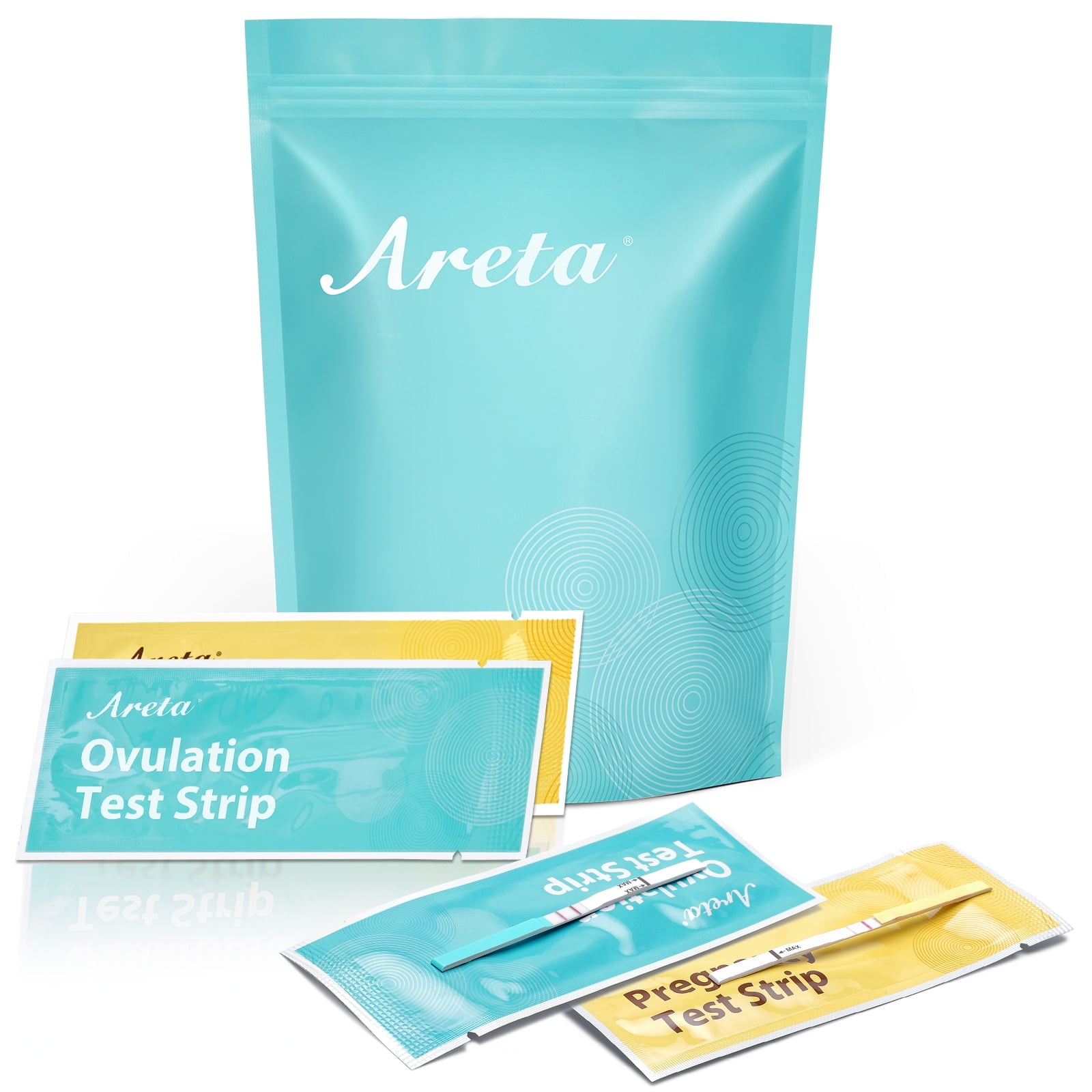 Areta Ovulation & Pregnancy Test Strips: 30 Ovulation Strips & 10 ...