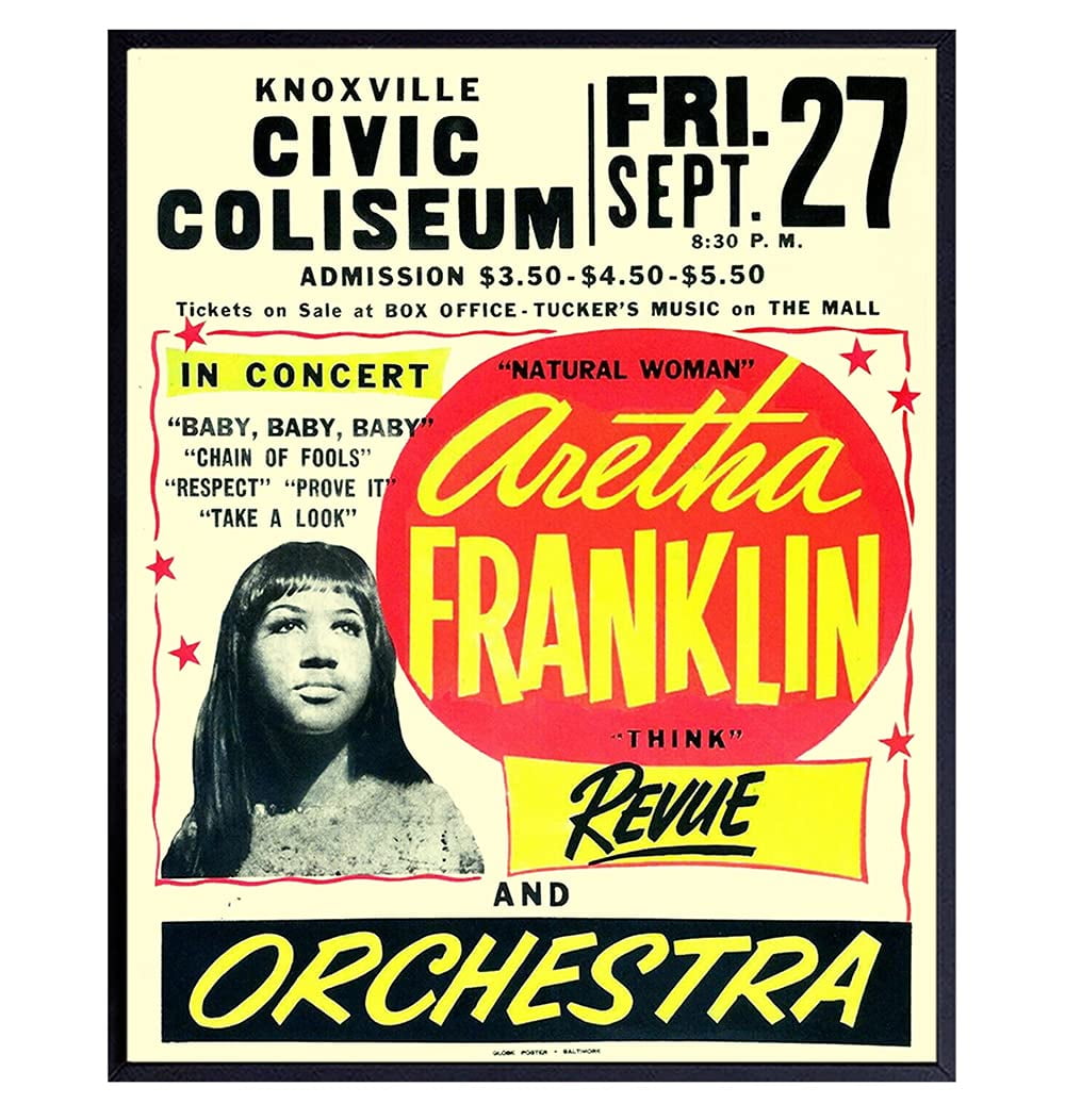 Aretha Franklin Poster - Soul Music - African American Wall Art - Black ...