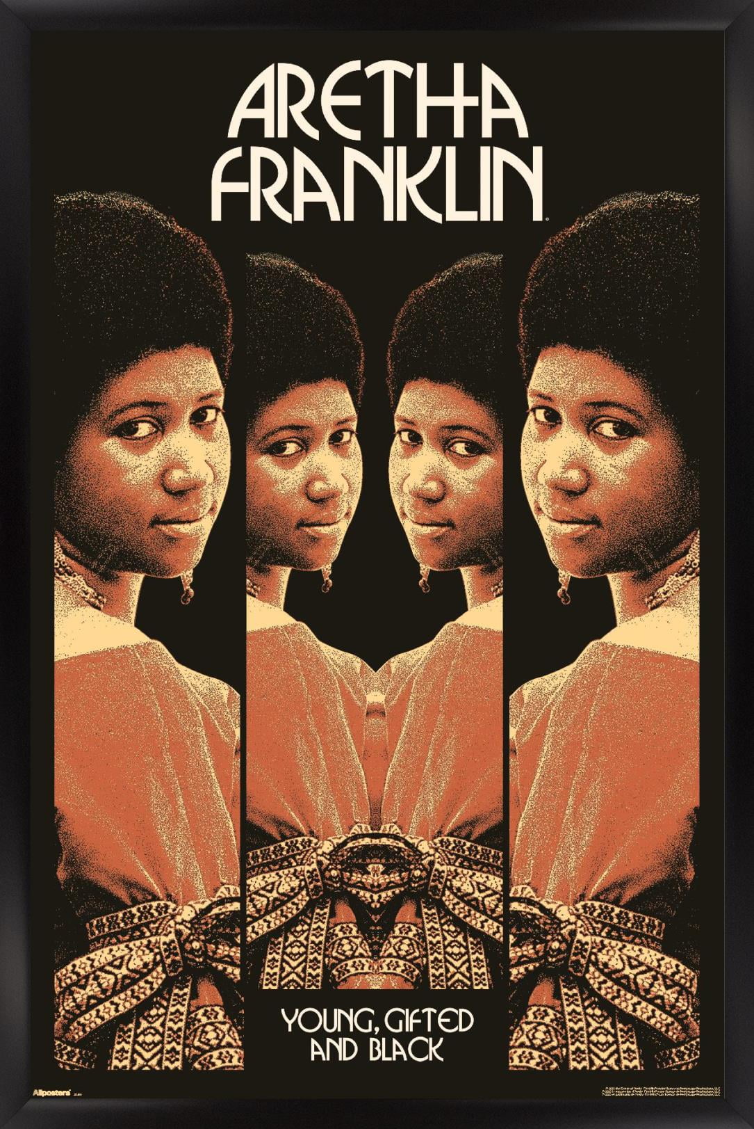 Aretha Franklin - Reflect Wall Poster, 14.725" x 22.375" Framed ...