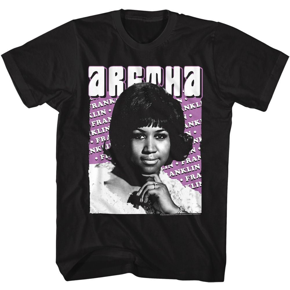 Aretha Franklin Repeated Name Music Shirt - Walmart.com