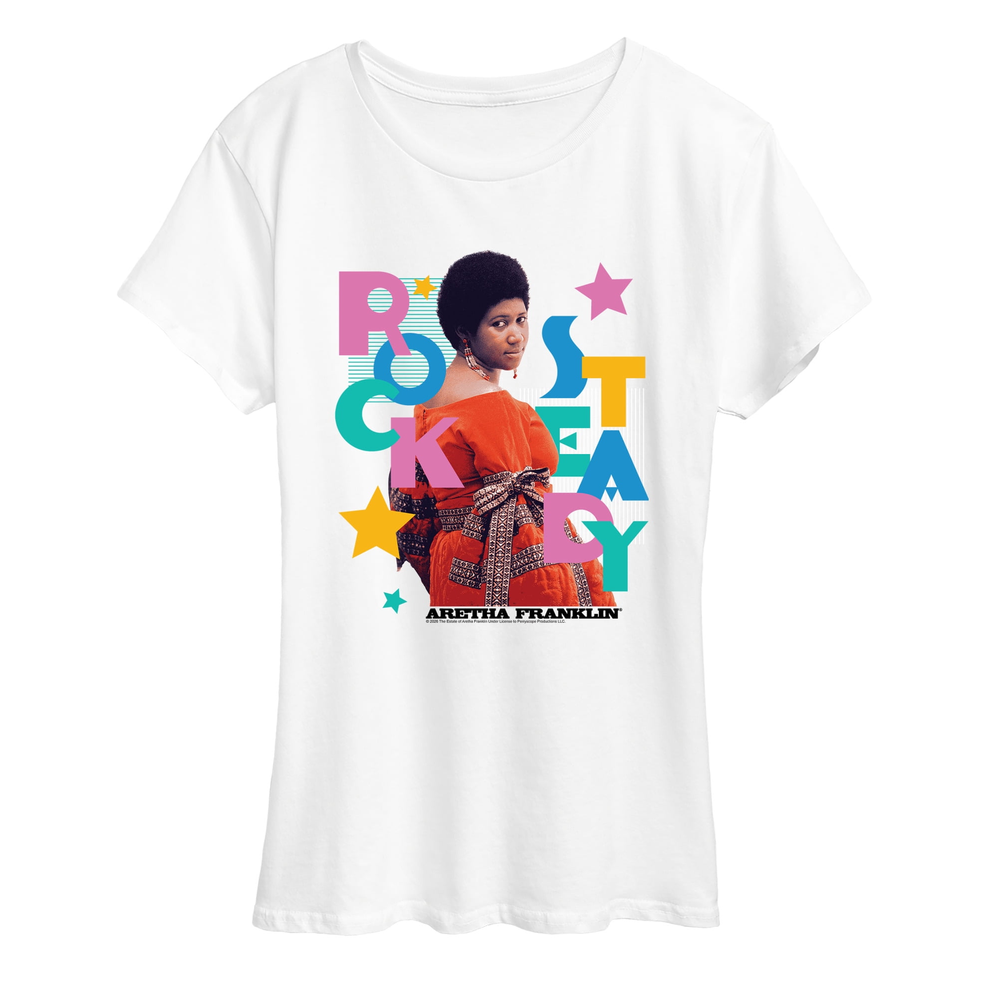 Aretha Franklin - Rock Steady - Women's Short Sleeve Graphic T-Shirt ...