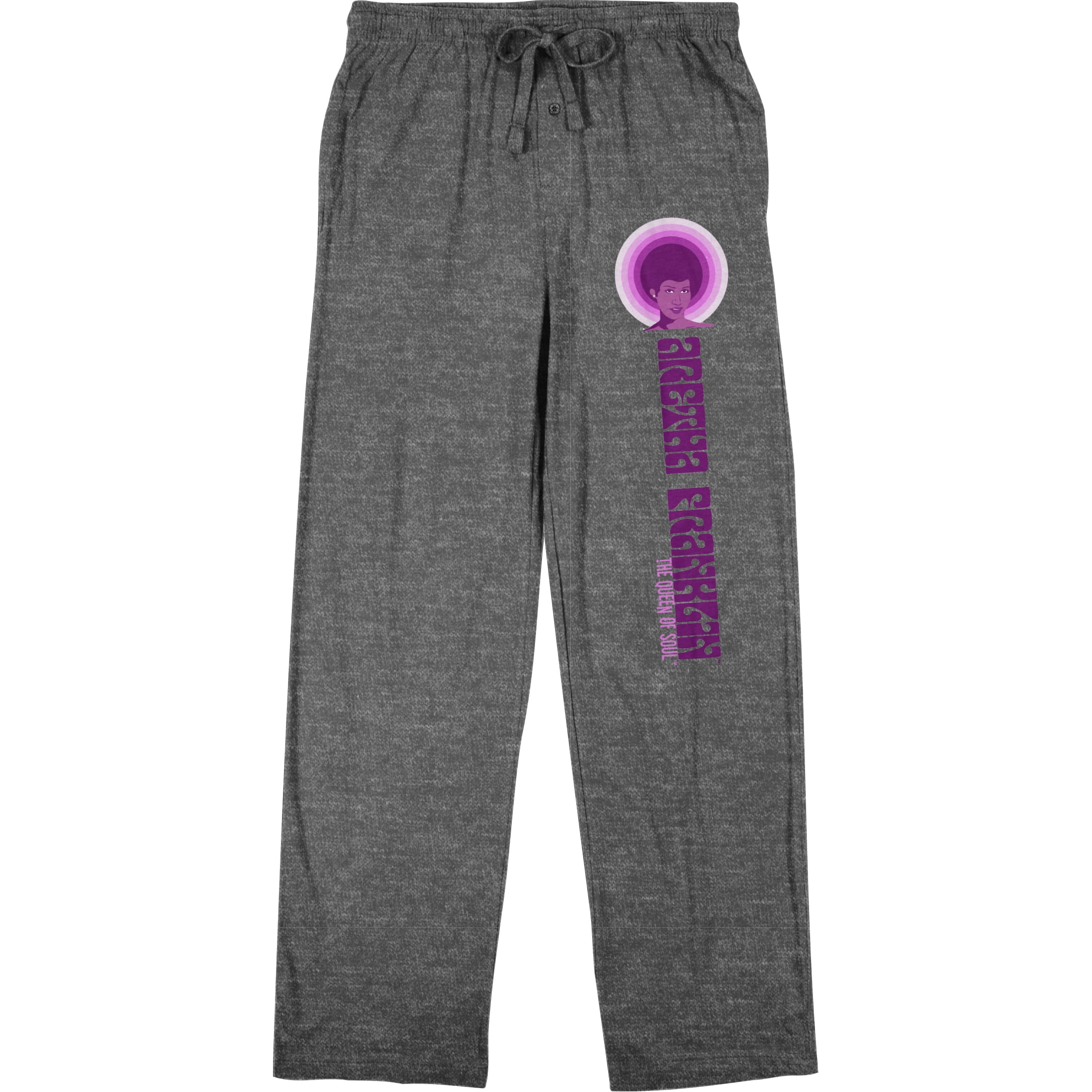 Aretha Franklin Singer In Purple Circle Men's Gray Heather Sleep Pajama ...