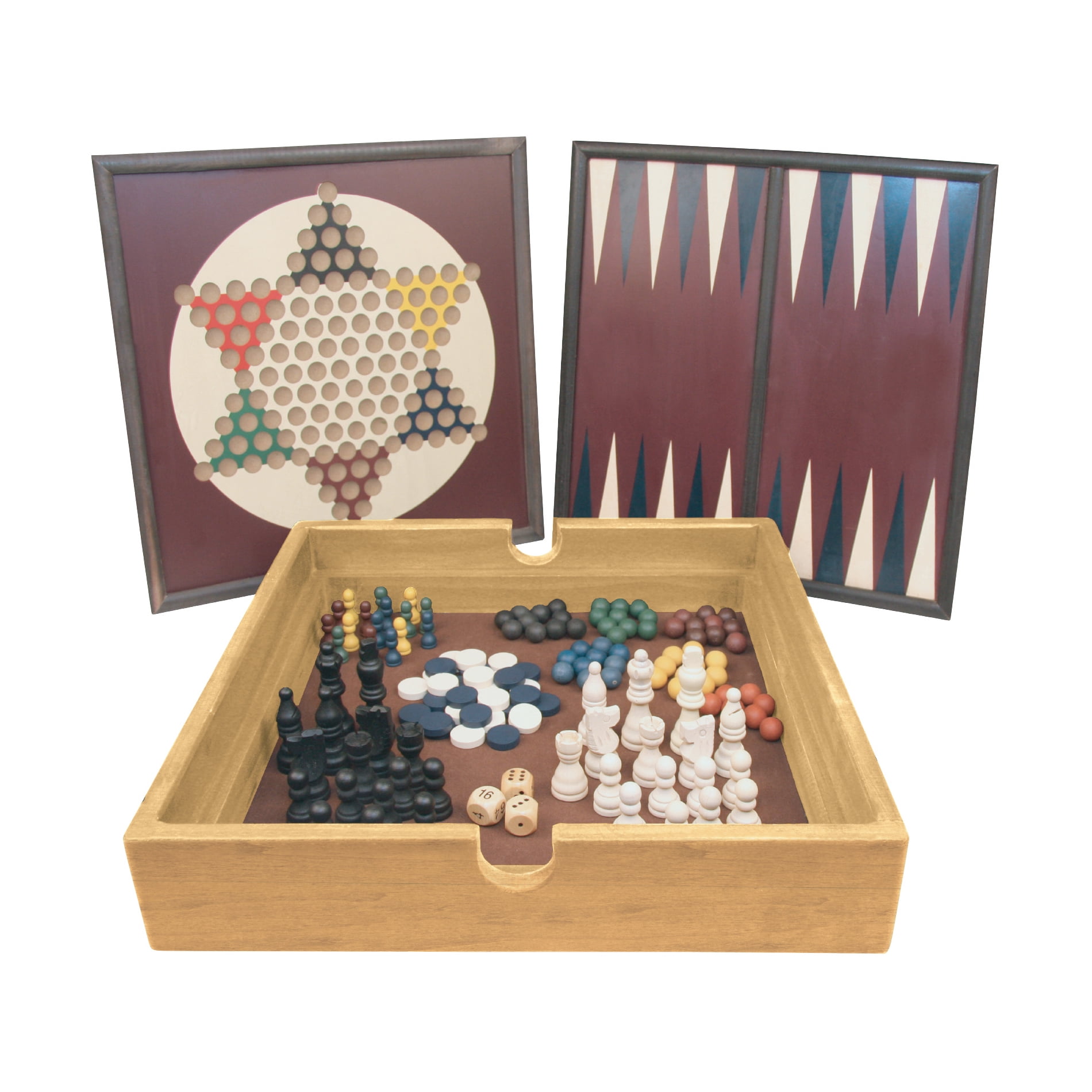 Areyougame.Com 5-in-1 Wood Game Set - Walmart.com