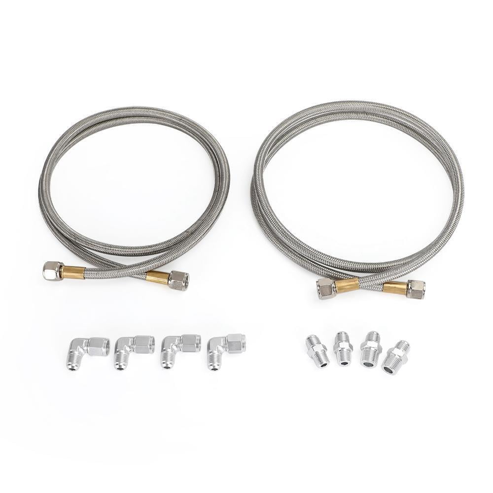 Areyourshop Automatic Transmission Cooler Lines Kit 6AN Hose Line Kit ...