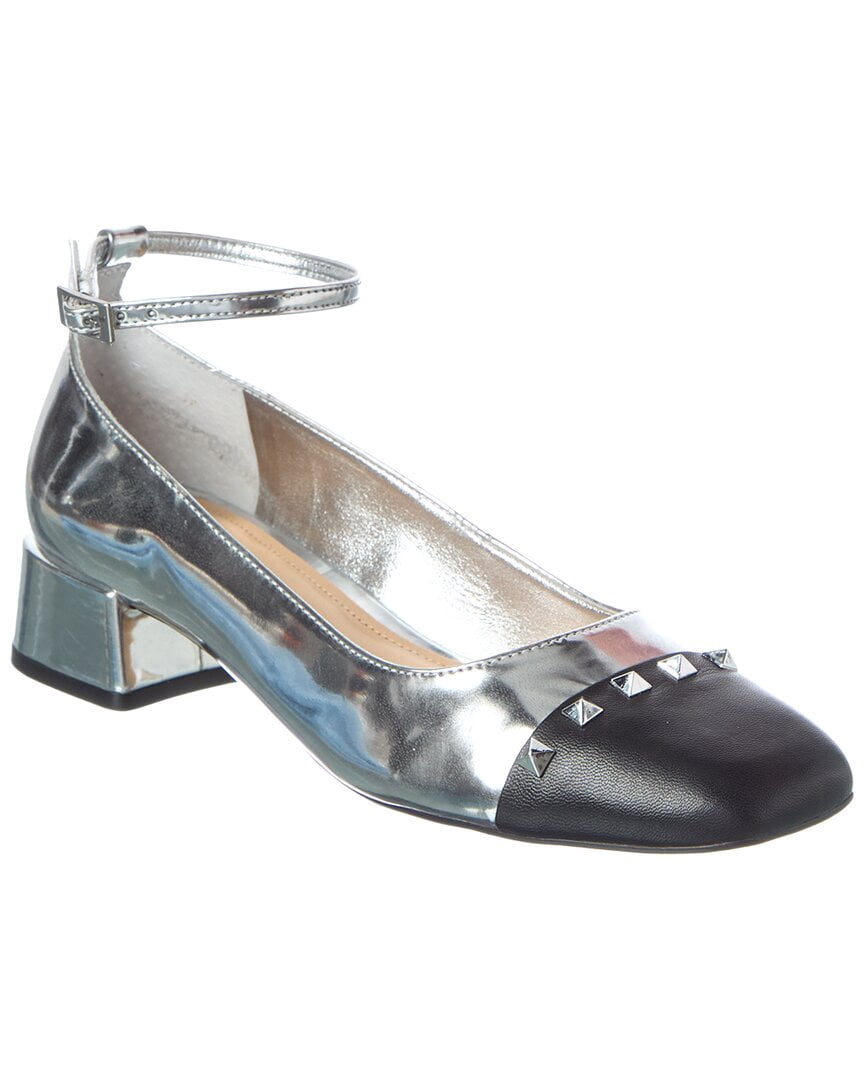 Arezzo Chloe Leather Pump, 9, Silver - Walmart.com