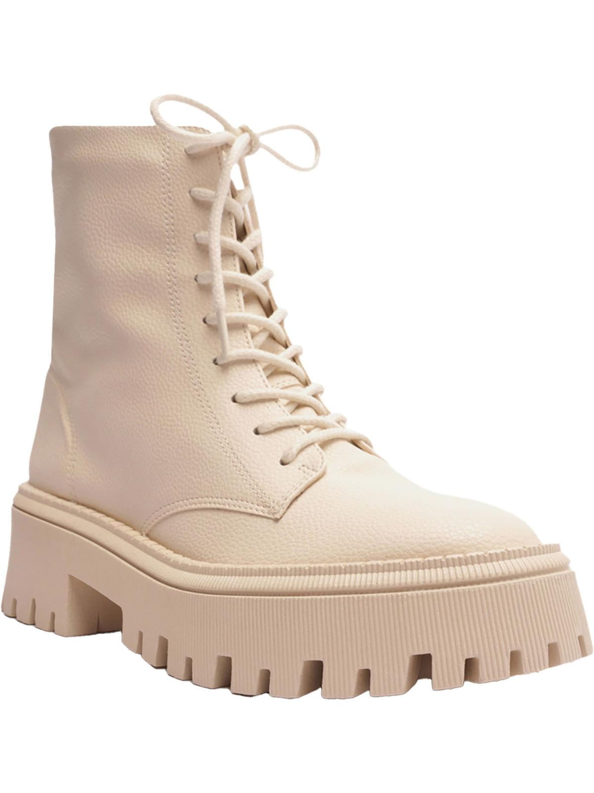 Arezzo Womens MAYA Pull On Lug Sole Combat & Lace-Up Boots - Walmart.com