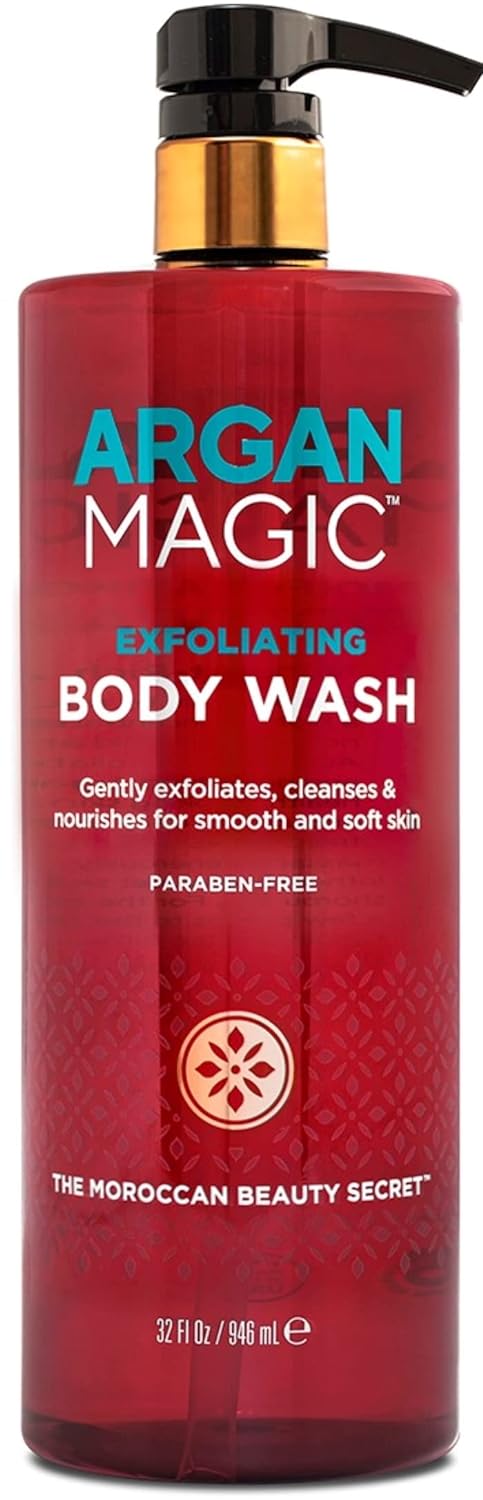 Argan Magic Exfoliating Body Wash - Exfoliates Cleanses Nourishes ...