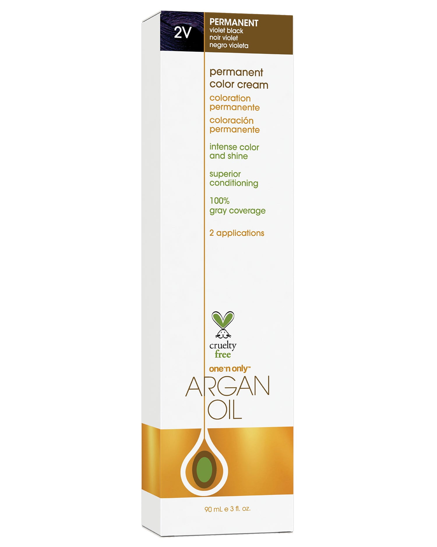 Argan Oil Permanent Hair Color 2v Violet Black
