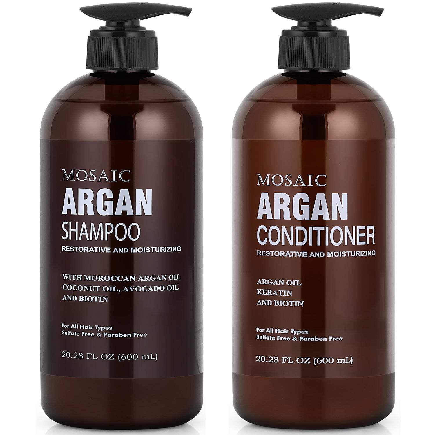 Argan Oil Shampoo and Conditioner Set, 20.2 FL Oz Each - Walmart.com