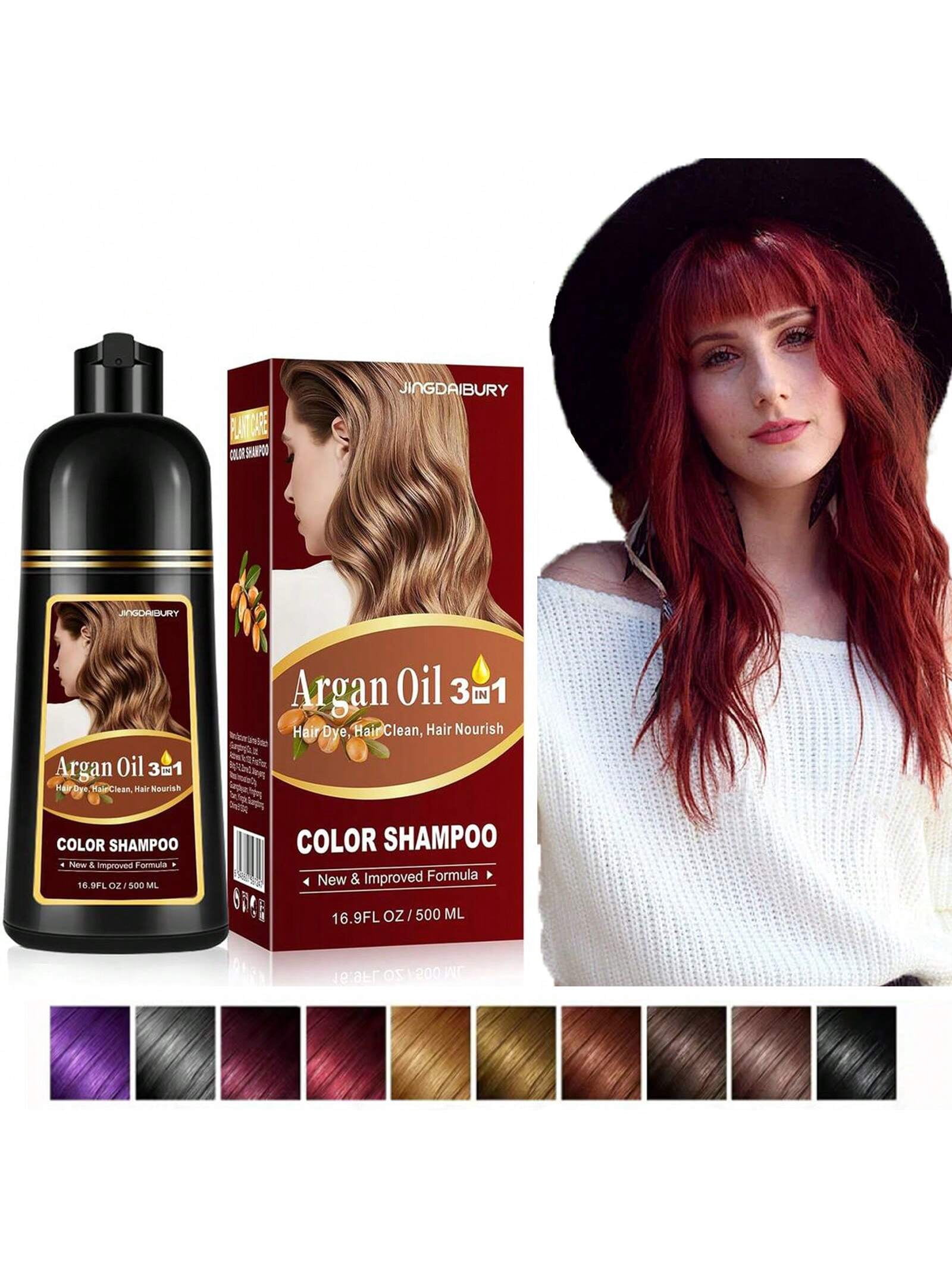 Argan oil hair coloring shampoo, shampoo to cover grey hair, quick ...
