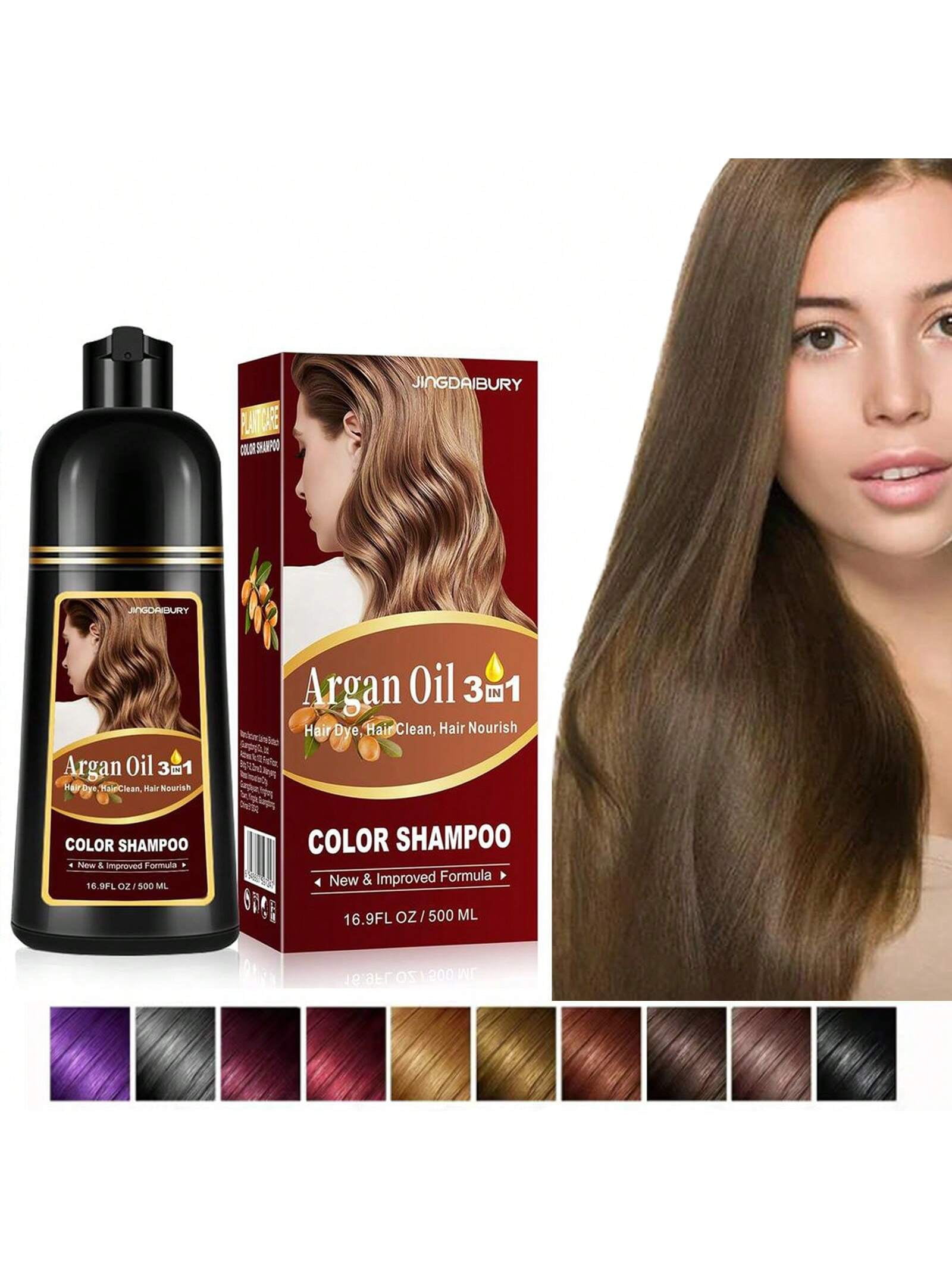 Argan oil hair coloring shampoo, shampoo to cover grey hair, quick ...
