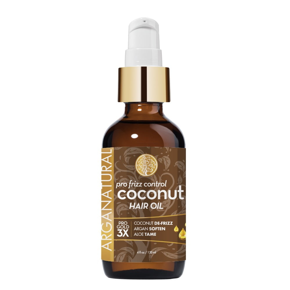 Arganatural Gold Pro Frizz Control Coconut Hair Oil 4 Fluid Ounce ...
