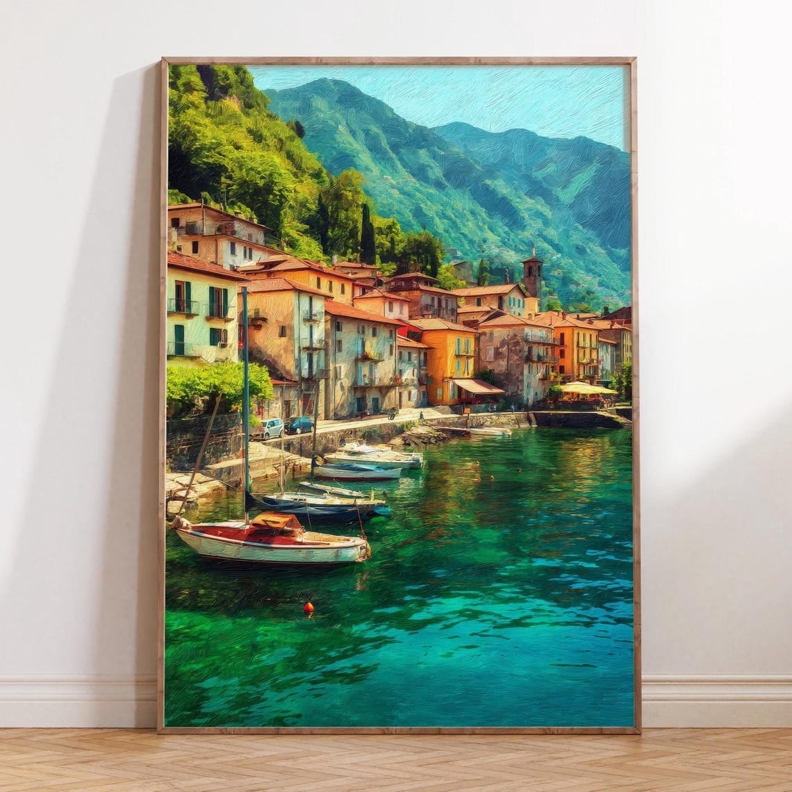 Argegno Lake Como Italy Village Lakeside Travel Wall Art Unframed Paper ...