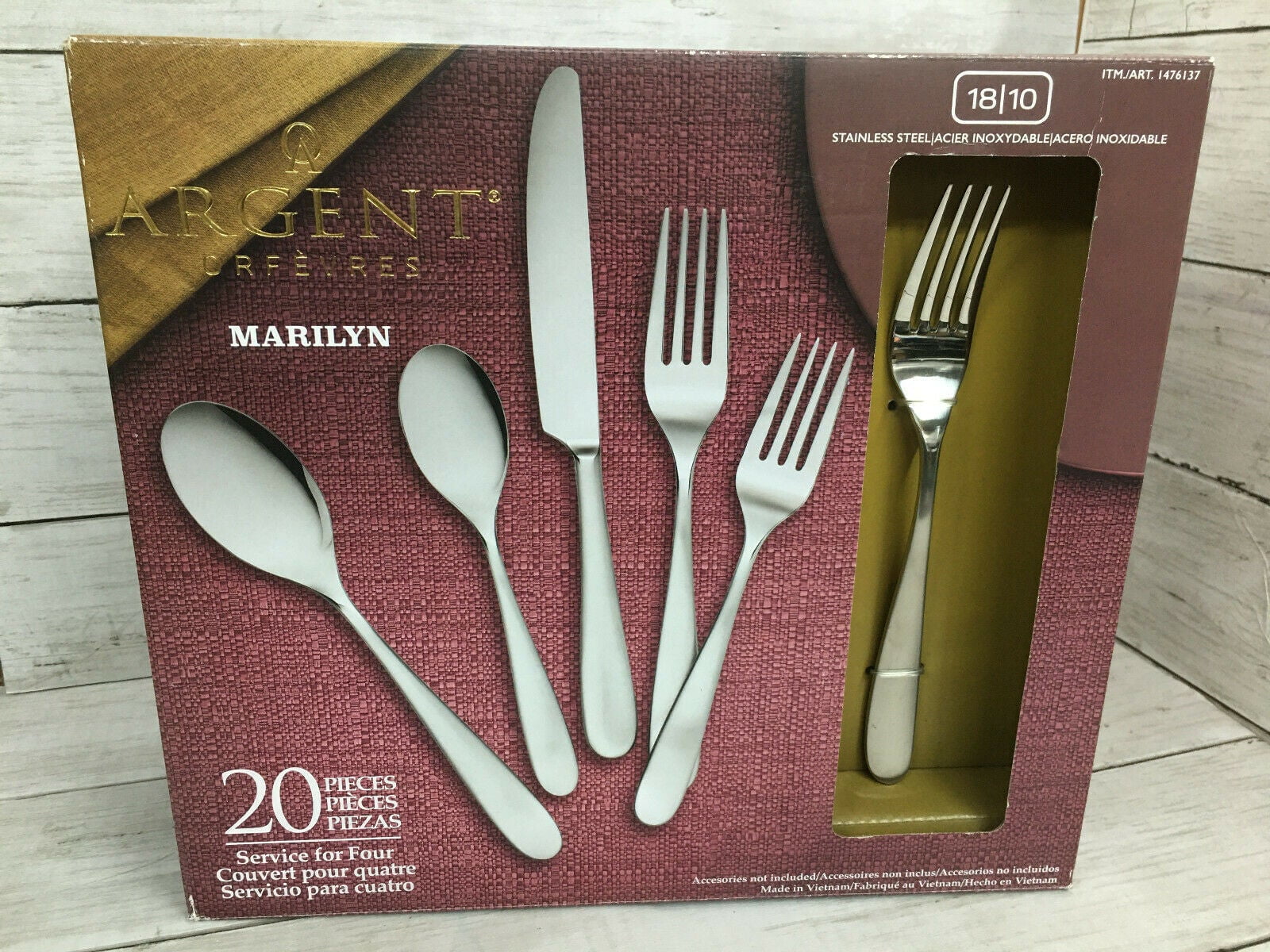 Argent Orfèvres, Marilyn Satin Fade 20-piece Flatware Set - Walmart.com