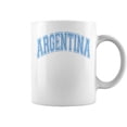 Argentina Arched Style Text White With Light Blue Print Coffee Mugs ...