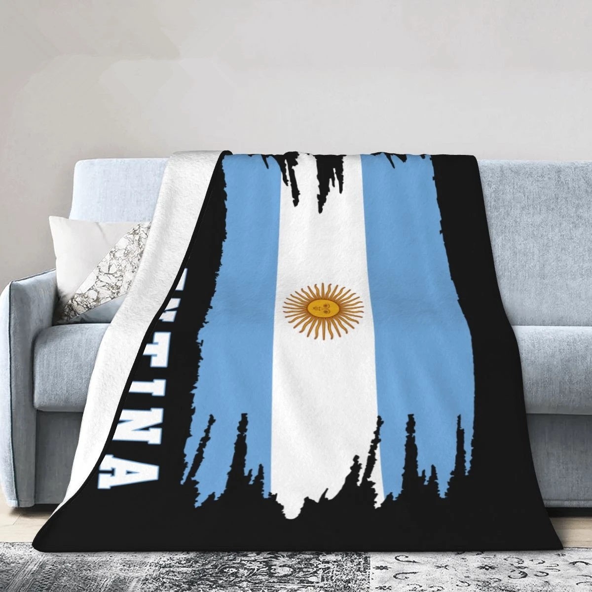 Argentina Flag Argentinian Champions Blanket Multifunction Sofa Cover ...
