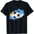 Argentina Flag Football Soccer Sport Game Player Gifts T-Shirt ...