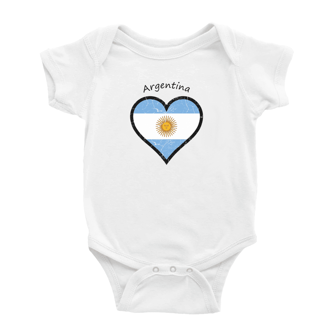 Argentina Flag Heart Love Cute Baby Clothing Bodysuits Boy Girl Clothes ...