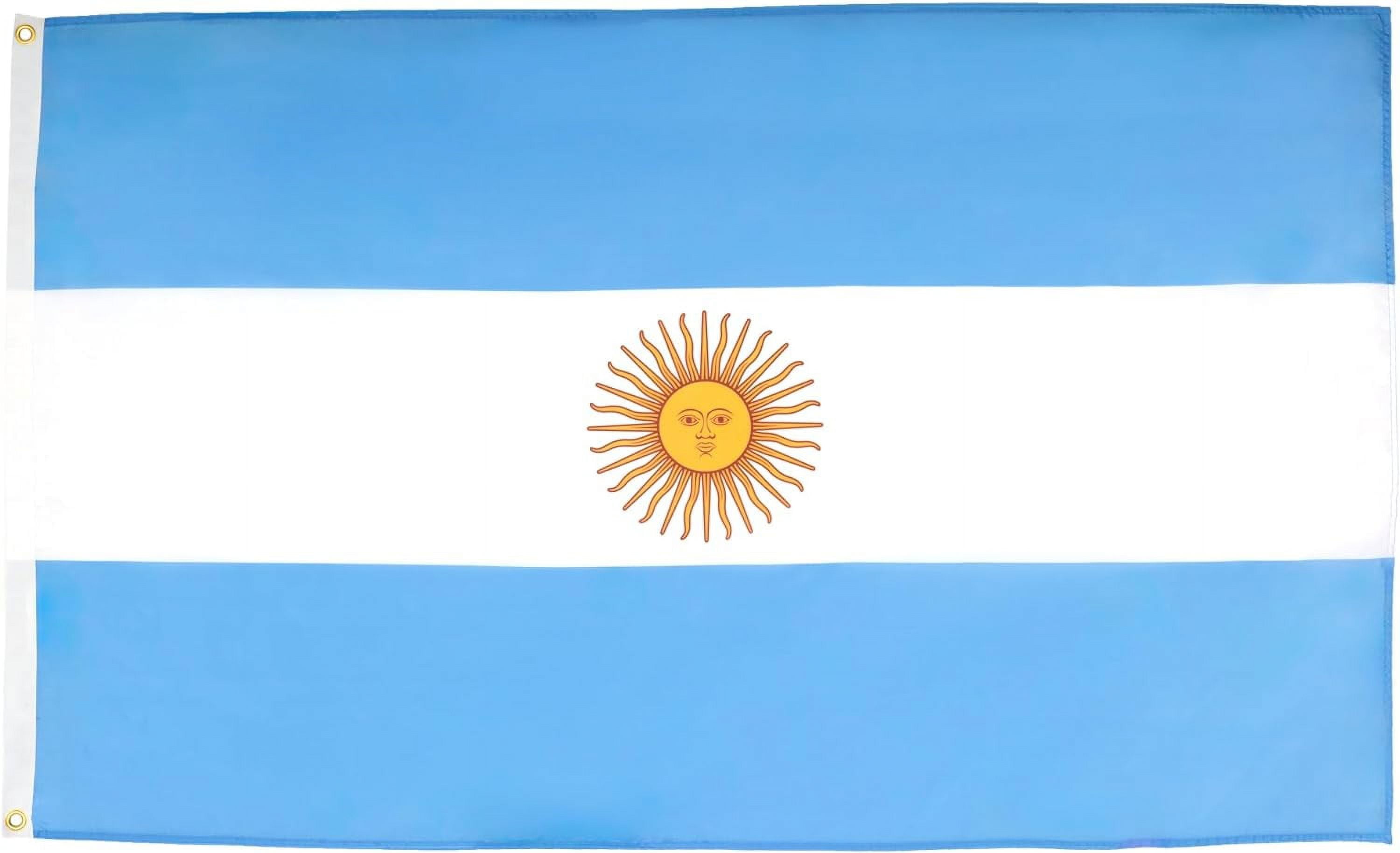 Argentina Flag - Polyester Argentine Banner with Two Metal Grommets ...