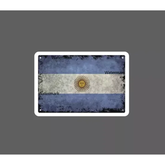 Argentina Flag Sticker Retro Vintage Sticker Phone Decal Water Bottle ...