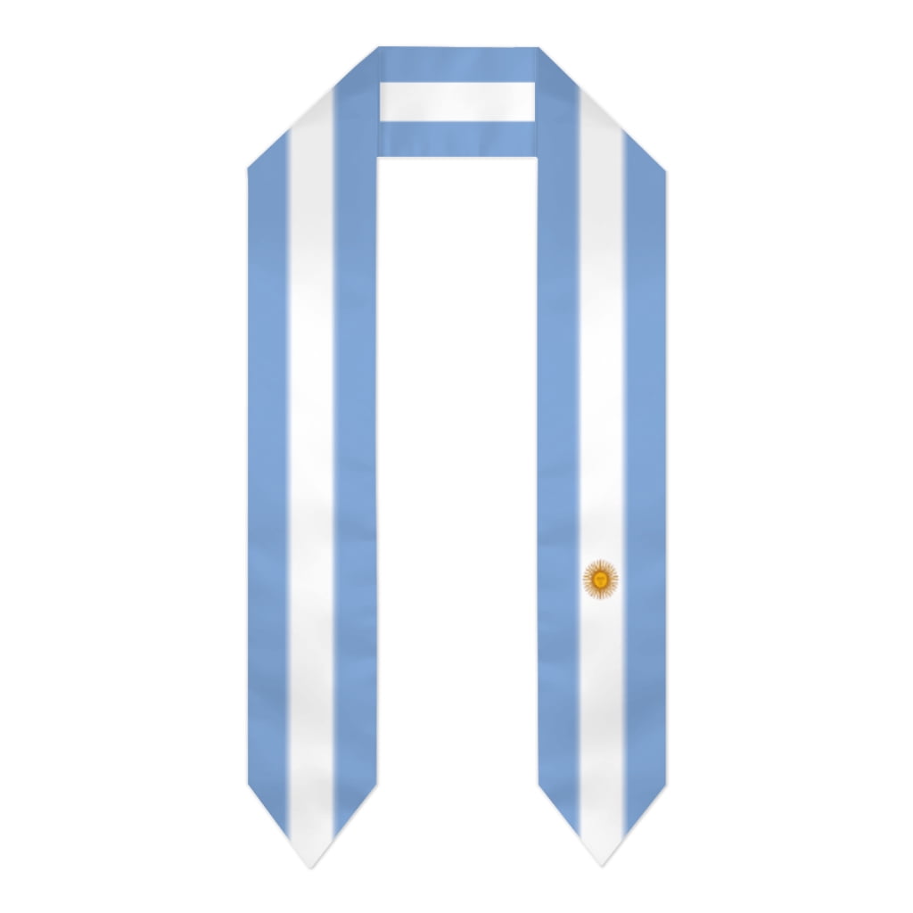 Argentina Flag Thick Graduation Sash Stole Scarf Double Sided Honor ...