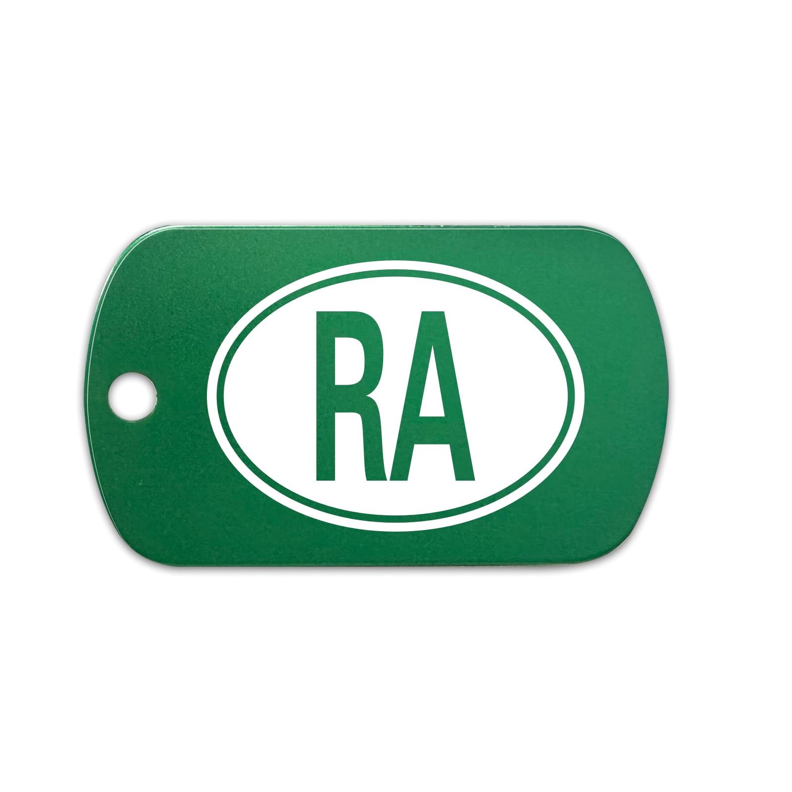 Argentina Oval GI Dog Tag Aluminum Keychain country code ra - Green ...