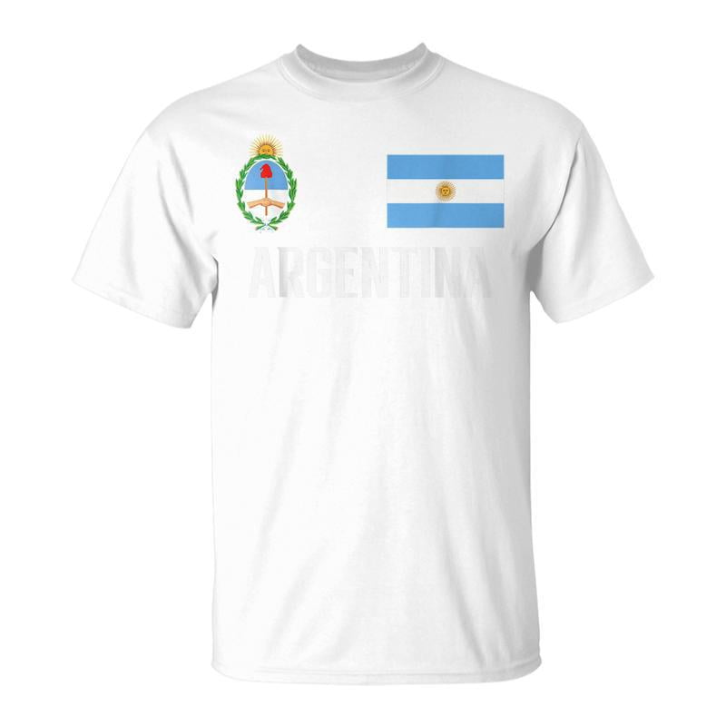 Argentina Soccer Ball Flag Jersey Argentinian Tshirt - Walmart.com