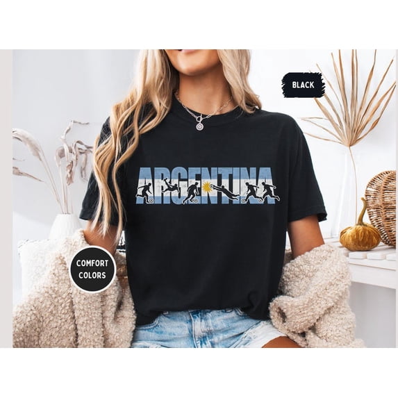 Argentina Soccer T-Shirt 2026 Comfort Colors Style | Patriotic Football ...