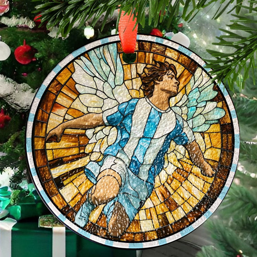 Argentina Stained Glass Guardian Angel SunCatcher Argentina Flag Colors ...