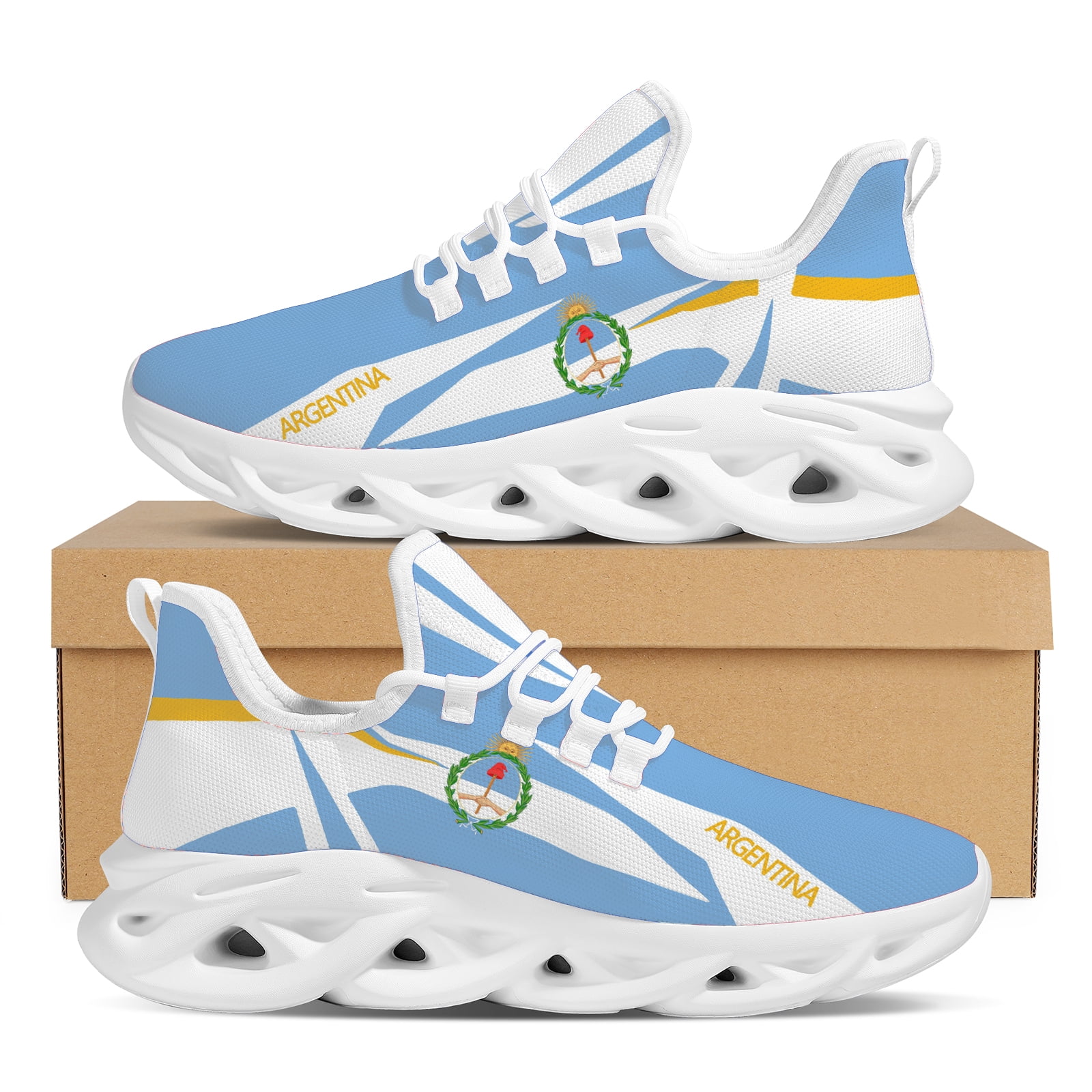 Argentina Sun Olive Branch National Emblem Design Sneakers Breathable ...