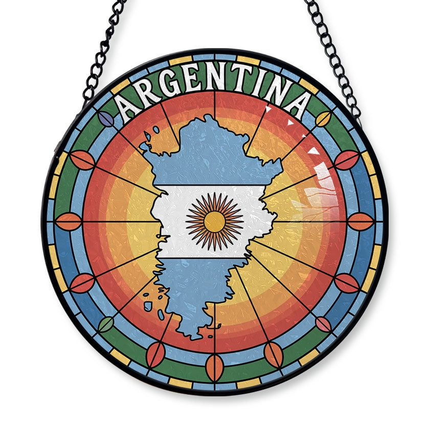 Argentina Travel Decor Suncatcher Stained Glass Window Hanging, Gift ...