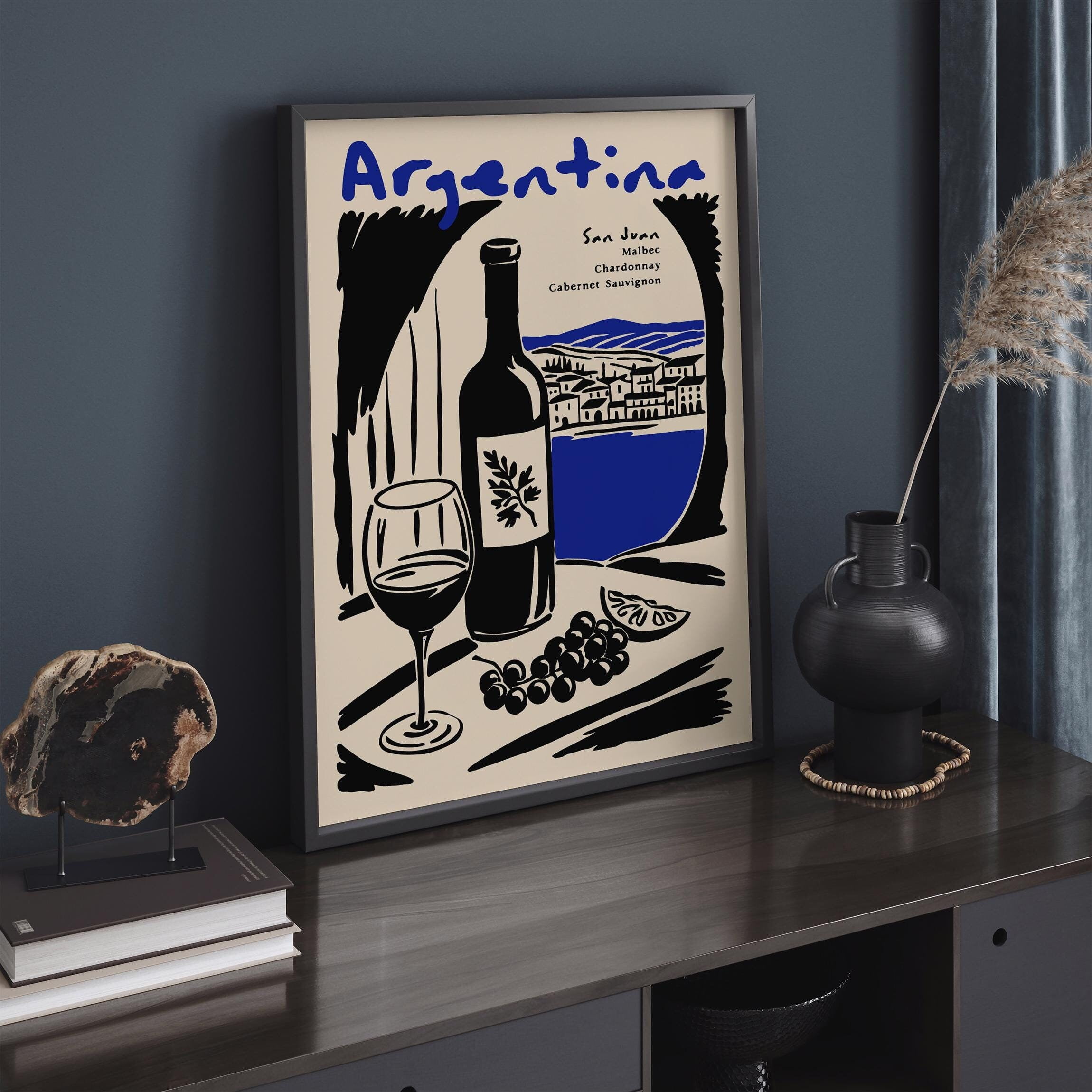 Argentina Wine Region Poster: San Juan Vineyard Art Print UNFRAMED ...