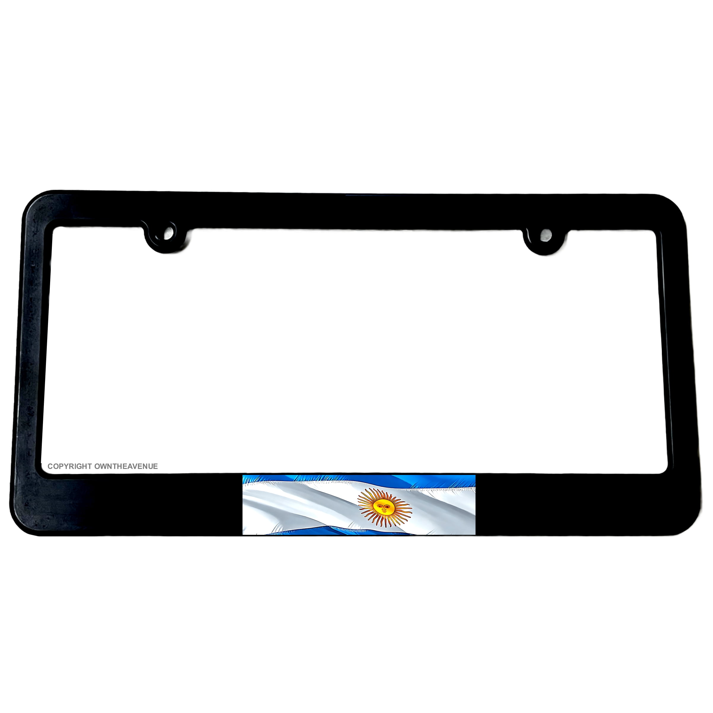Argentina World Country Flag Wavey Style License Plate Frame - Walmart.com