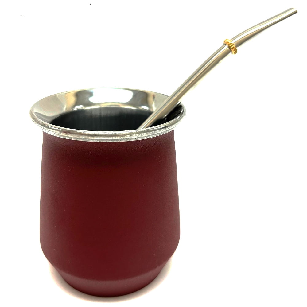 Argentina Yerba Mate Cup Tea Gourd Stainless Steel Bombilla Straw Set ...