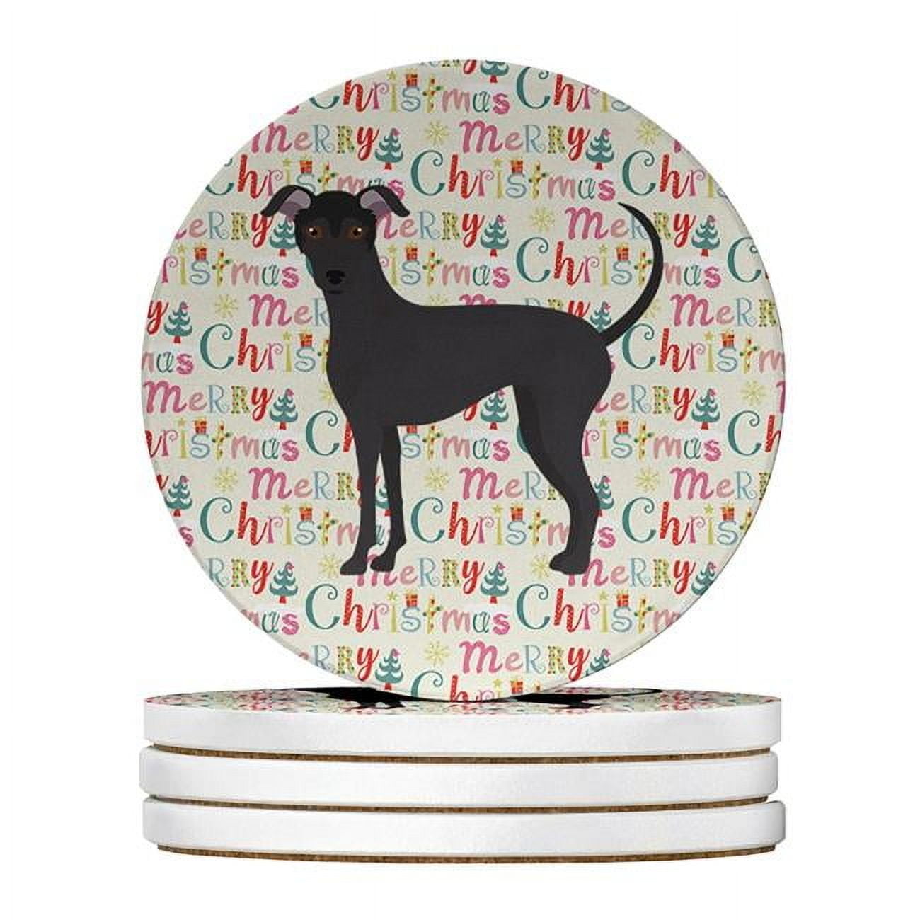 Argentine Pila Dog Merry Christmas Large Sandstone Coasters Pack of 4 4 ...
