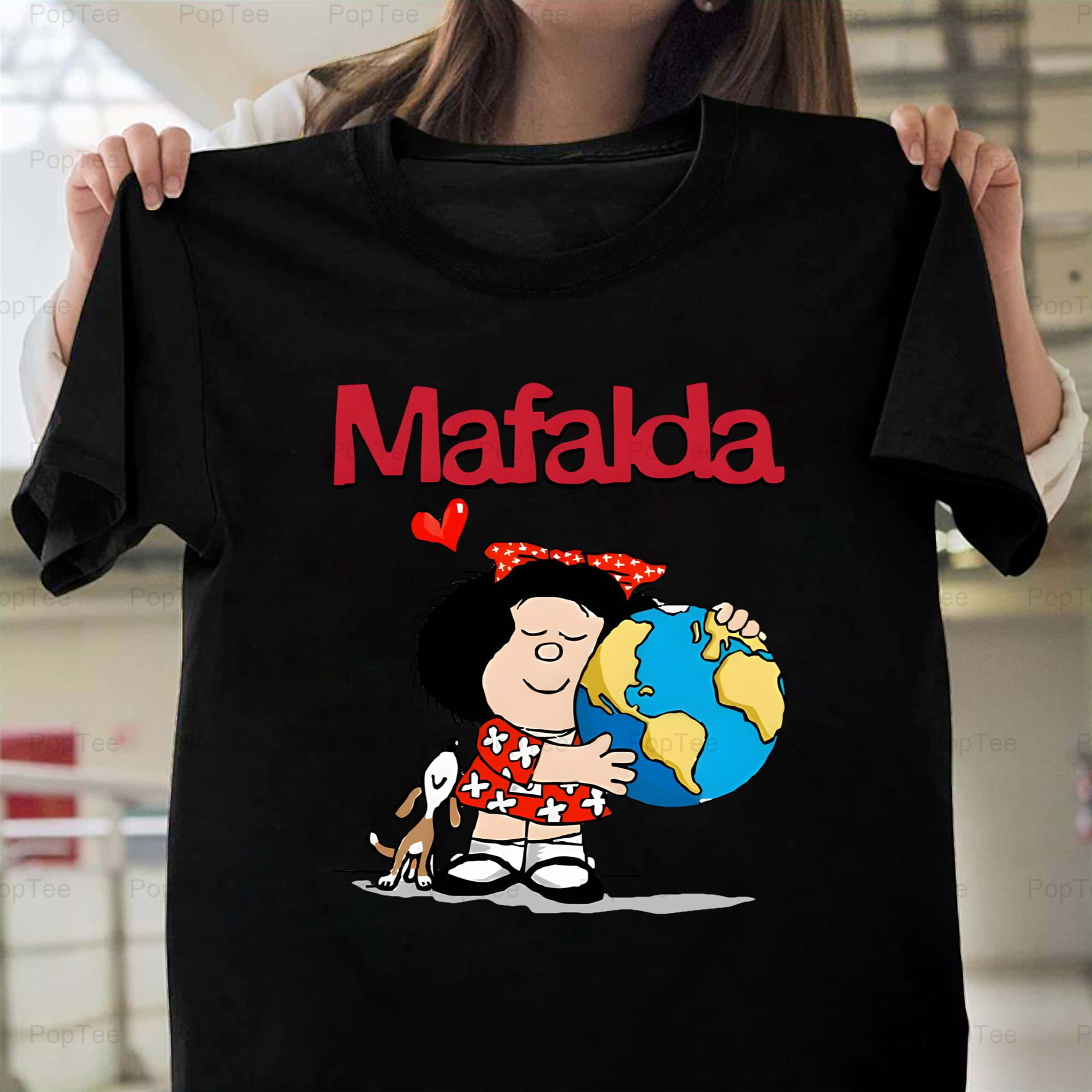 Argentinian Comic Strip Girl Mafalda Loves The Earth Graphic T-Shirt ...