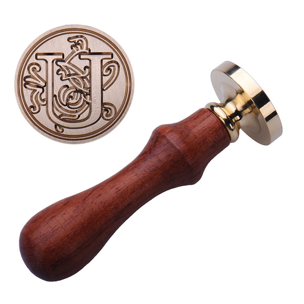 Arghm 26 Fancy Letter Sealing Kit,3D Embossed Sealing Wax with Wooden ...