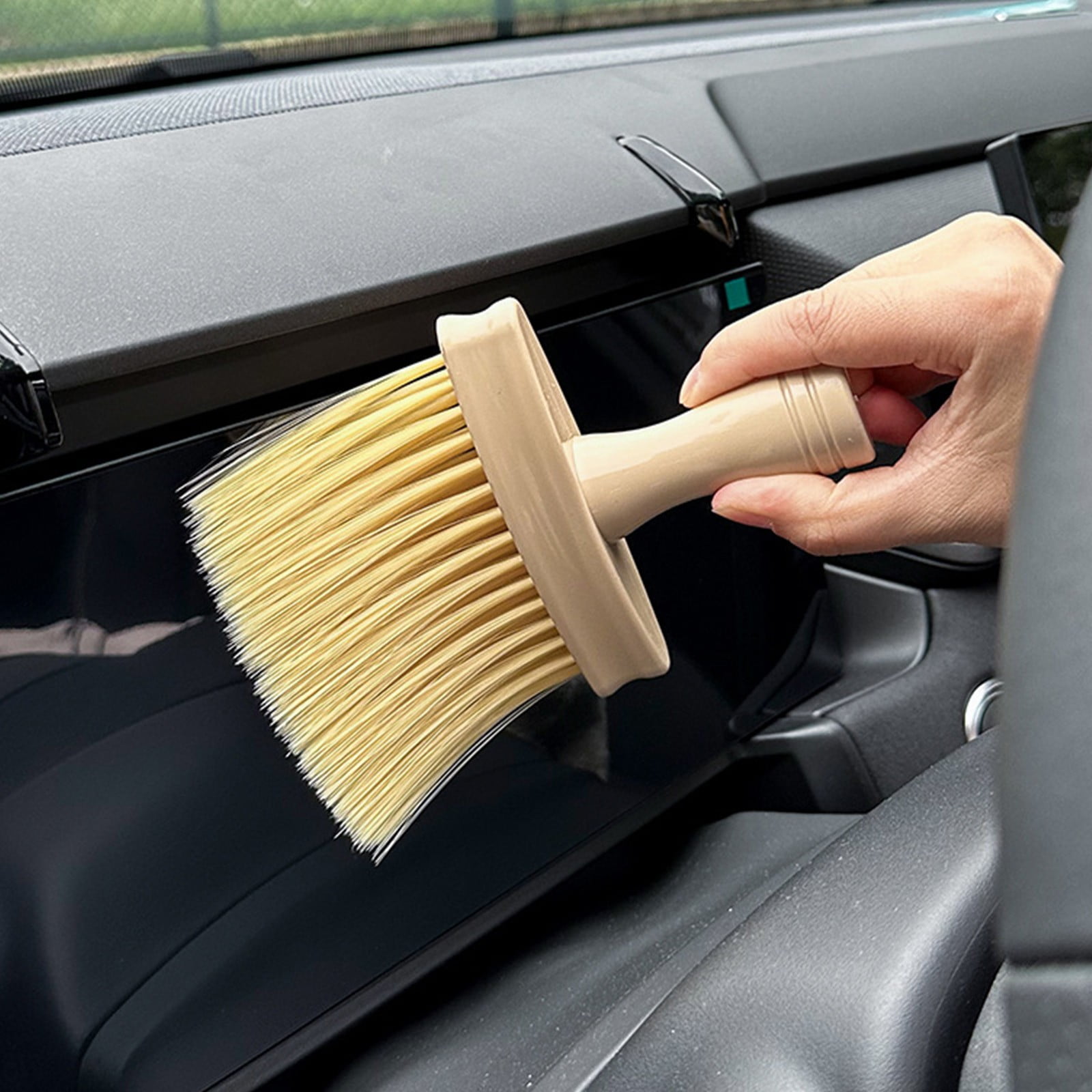 Arghm Car Interior Cleaning Tool,Yellow Nanofiber Brush,Comfort Grip ...
