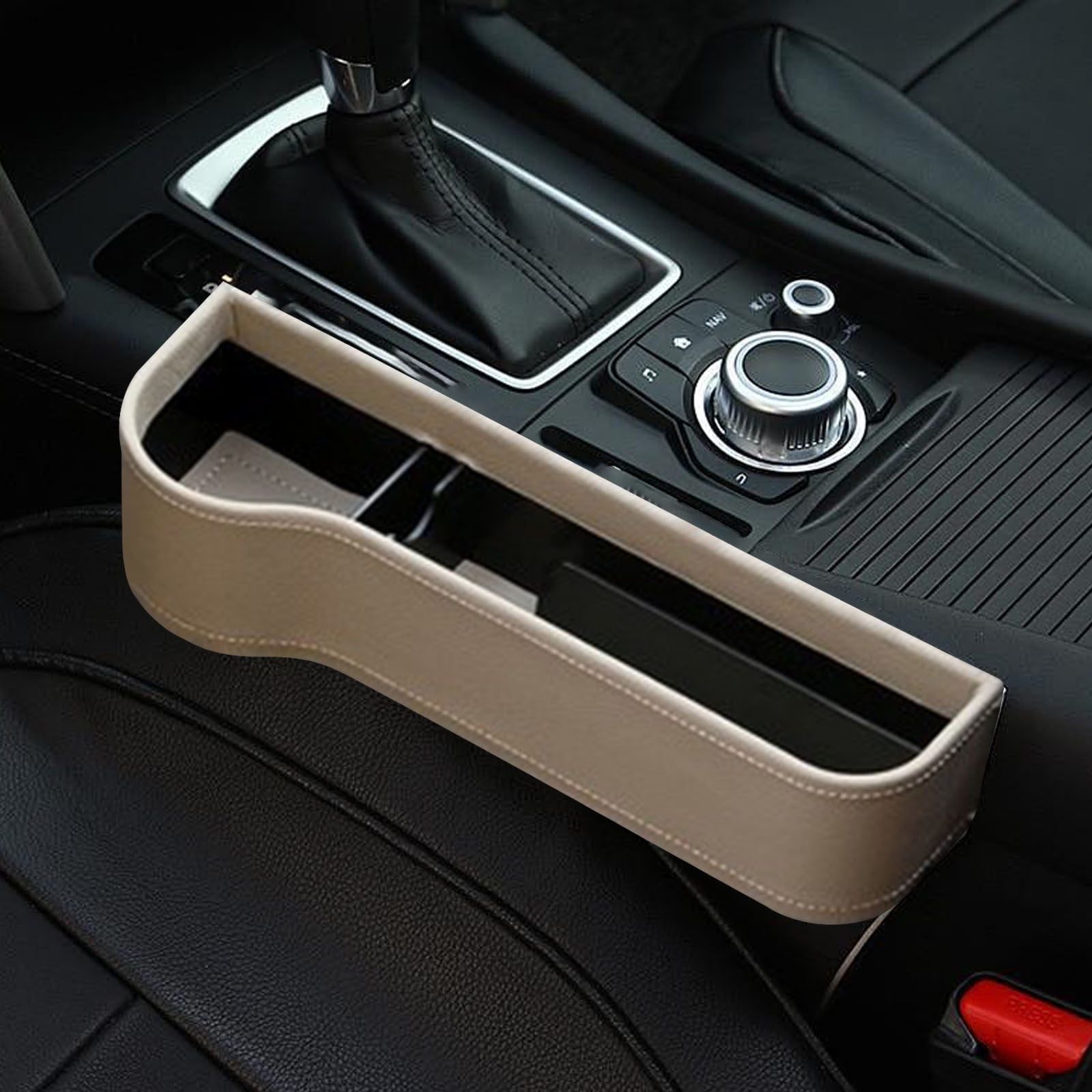 Arghm Car Seat Gap Storage Box with Multi-Compartments and Sleek Design ...